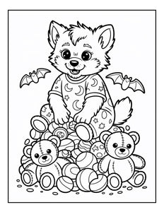 Adorable Creepy: A Halloween Bold & Easy Coloring Book – Instant Downl ...