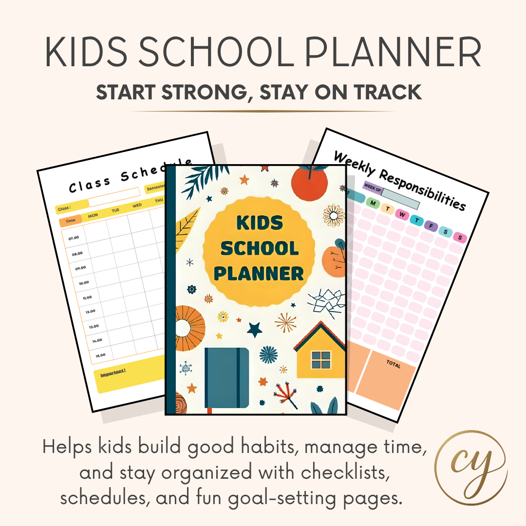 Printable Kids School Planner – 40+ Pages of Checklists, Trackers & St ...